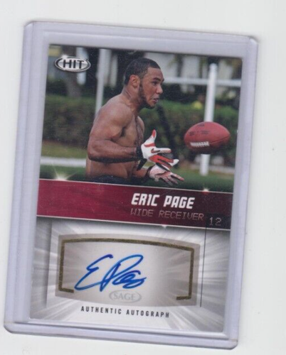 2012 SAGE HIT AUTOGRAPHS GOLD ERIC PAGE RC AUTO TOLEDO ROCKETS #A112 | eBay