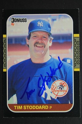 Tim Stoddard New York Yankee Autographed 1987 Donruss #497 Signed ...