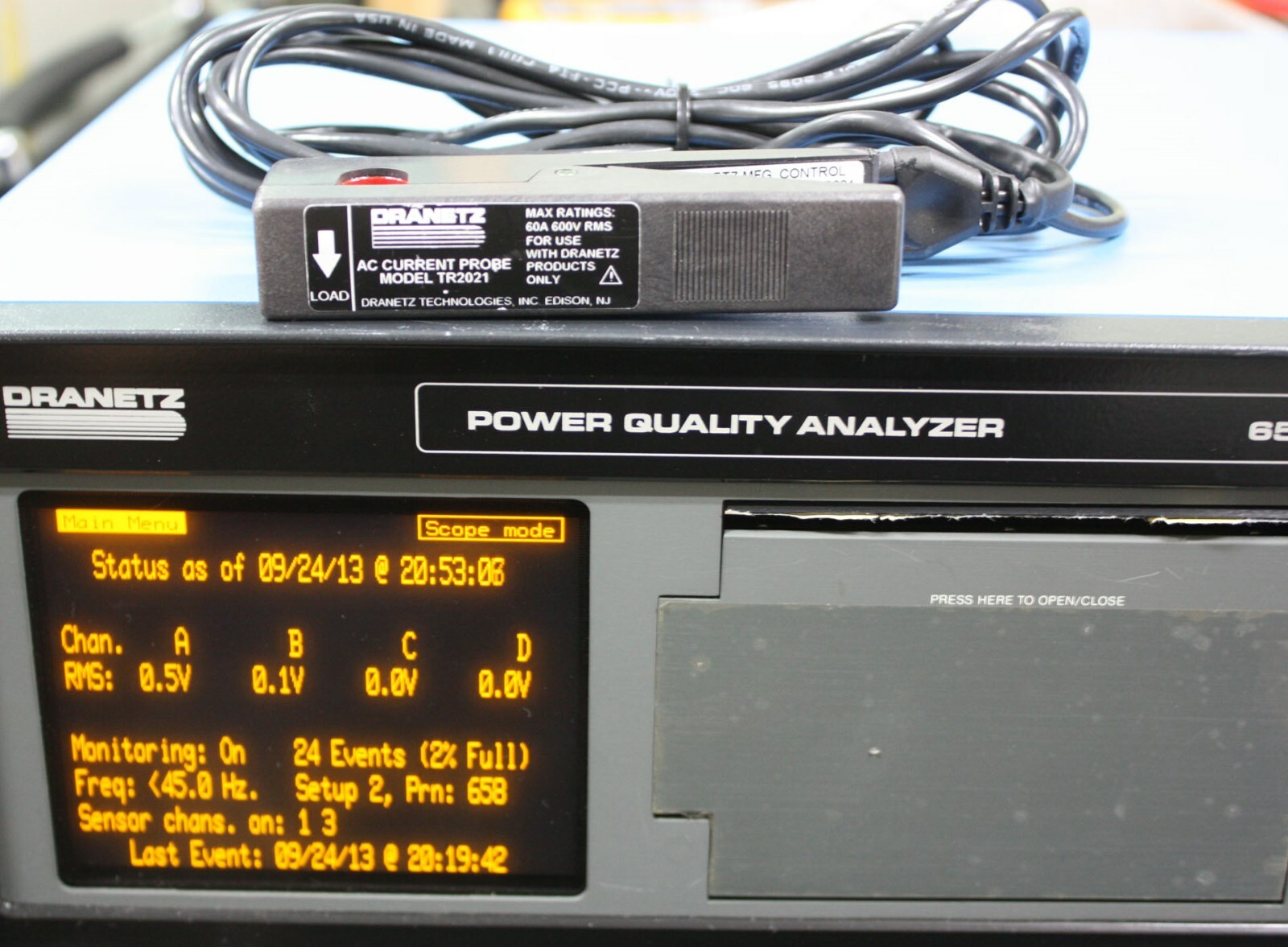 Dranetz Power Quality analyzer 658 + Probe TR2021( AS-IS) | eBay