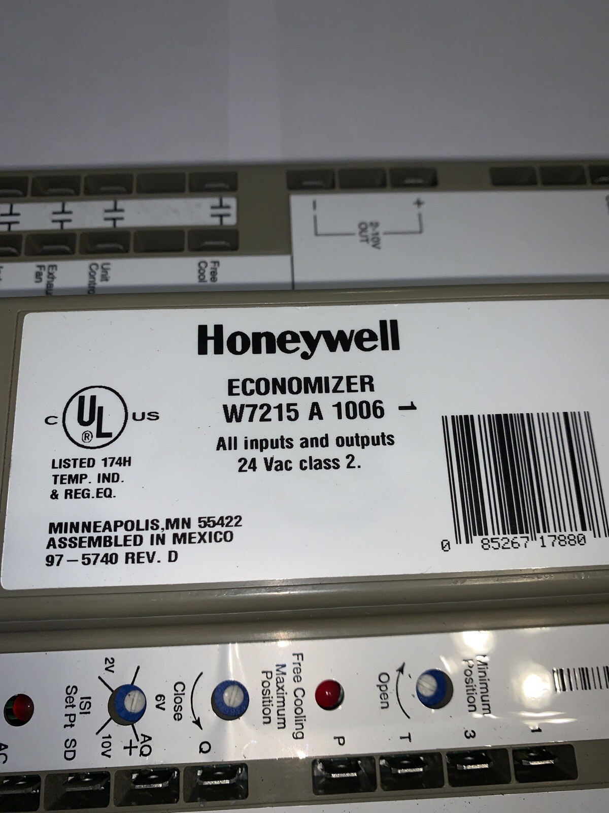 Honeywell Economizer Control W7215 A 1006 | eBay