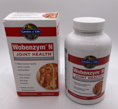 Garden of Life Wobenzym N - Joint Health - 400 Tablets | eBay