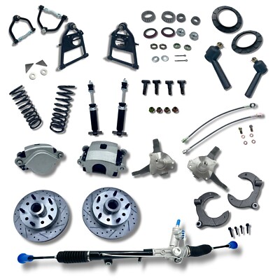 Mustang II 2 Front Suspension Kit Power Rack Stock Spindle Ford Chevy ...
