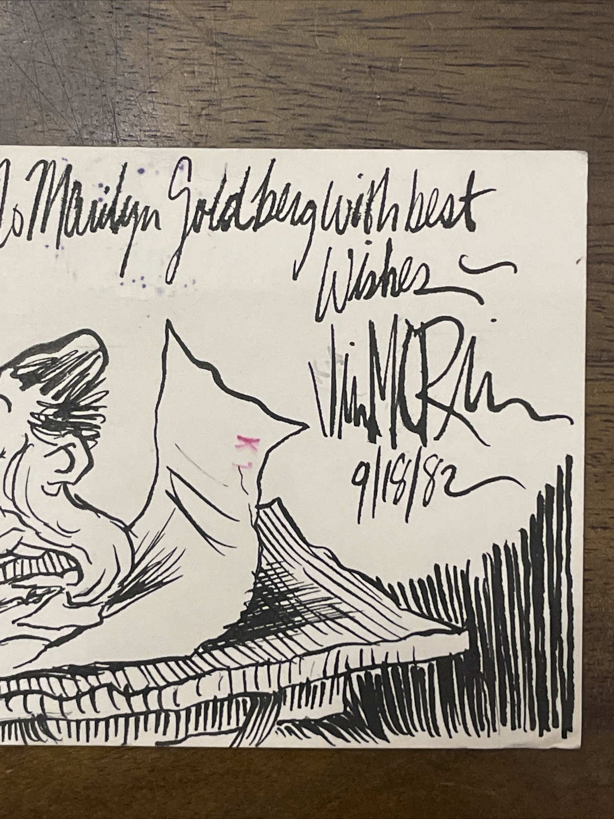 RARE Jim Morin Cartoonist Artist Original Hand Drawn Comic Sketch Art ...