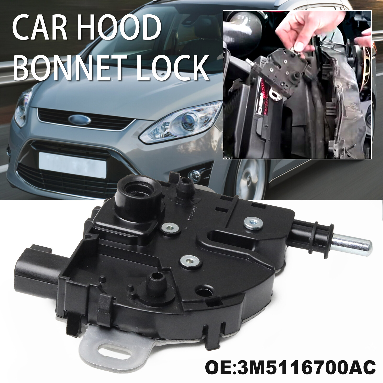 For Ford Focus 04-16 Car Engine Bonnet Hood Lock Latch Actuator OE ...