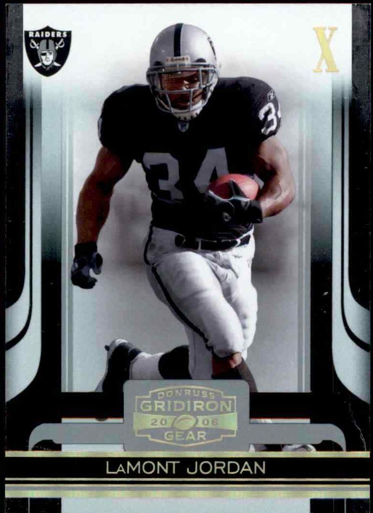2006 Donruss Gridiron Gear - LaMont Jordan #74 Gold O's /100 for sale ...
