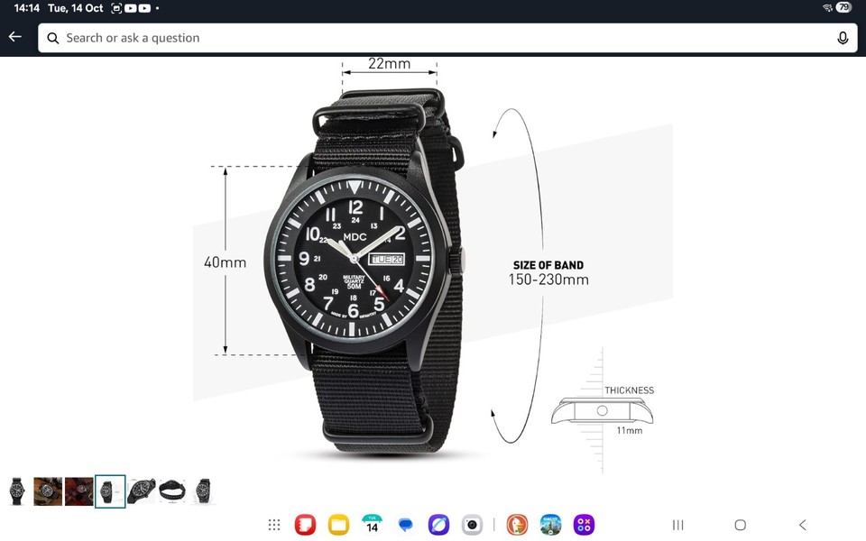 Infantry Military Watches for Men, Mens Field Wrist Watch for Tactical ...