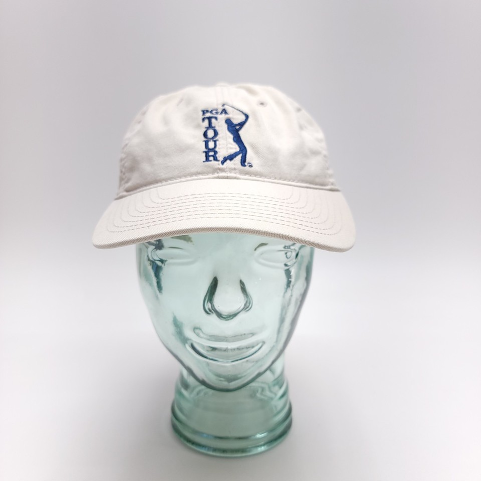 PGA TOUR Golf Hat Strapback Off White Baseball Cap Golfing | eBay