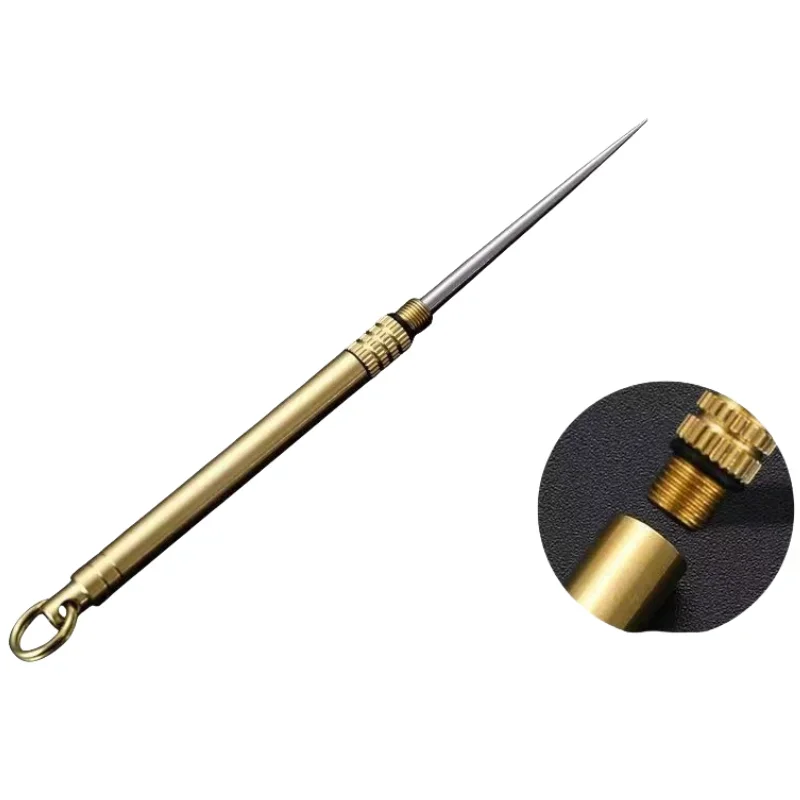 Portable Titanium Toothpicks Pocket Toothpicks Keychain Brass with ...
