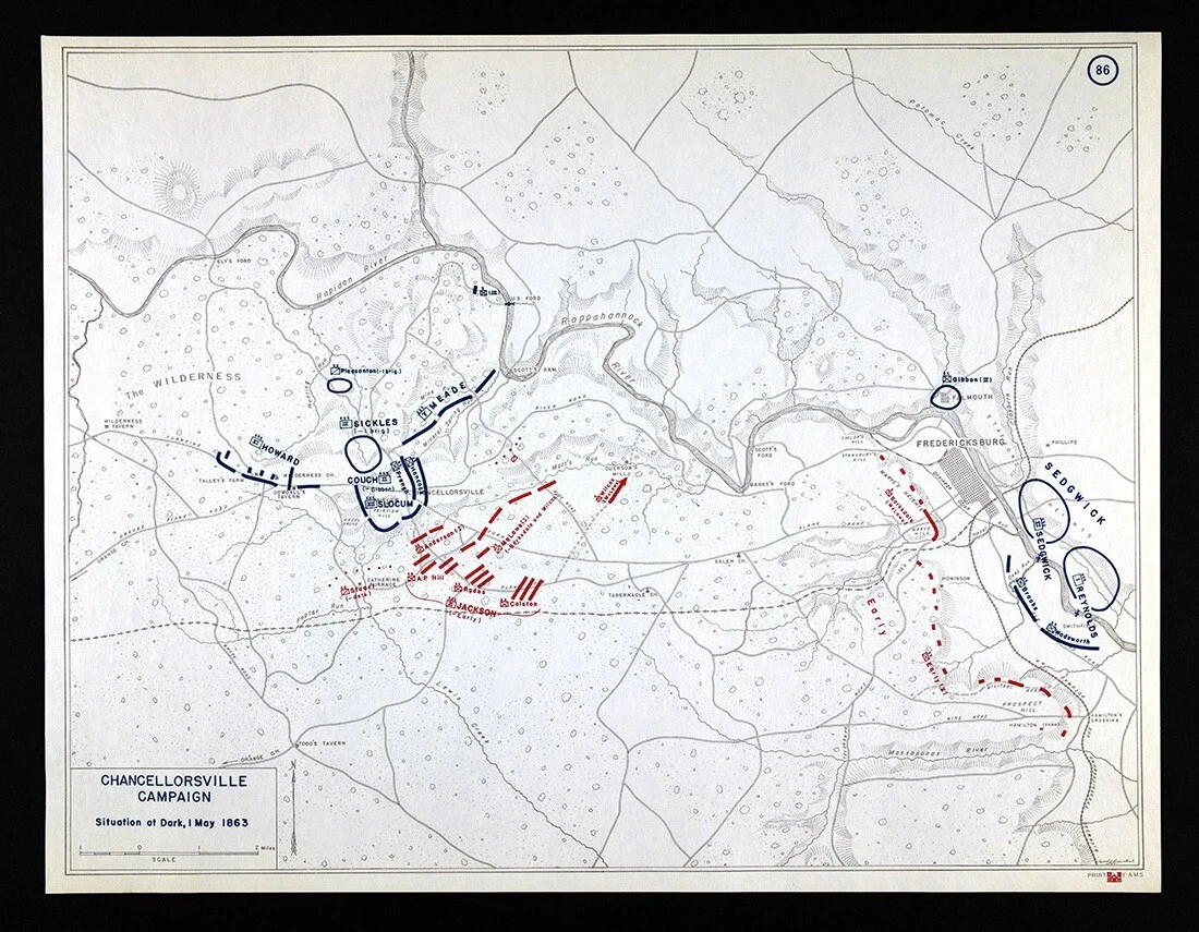 Chancellorsville Battle Map