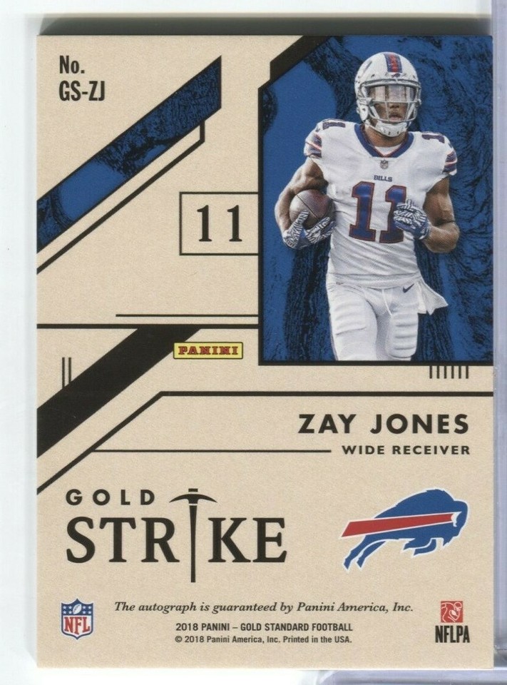 Zay Jones Bills Gold Strike Signature Card 64/99 GS-ZJ 2018 Panini ...