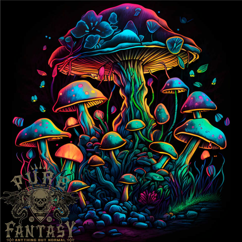 Psychedelic Magic Mushrooms Trippy LSD Mens Light Cotton T-Shirt | eBay UK