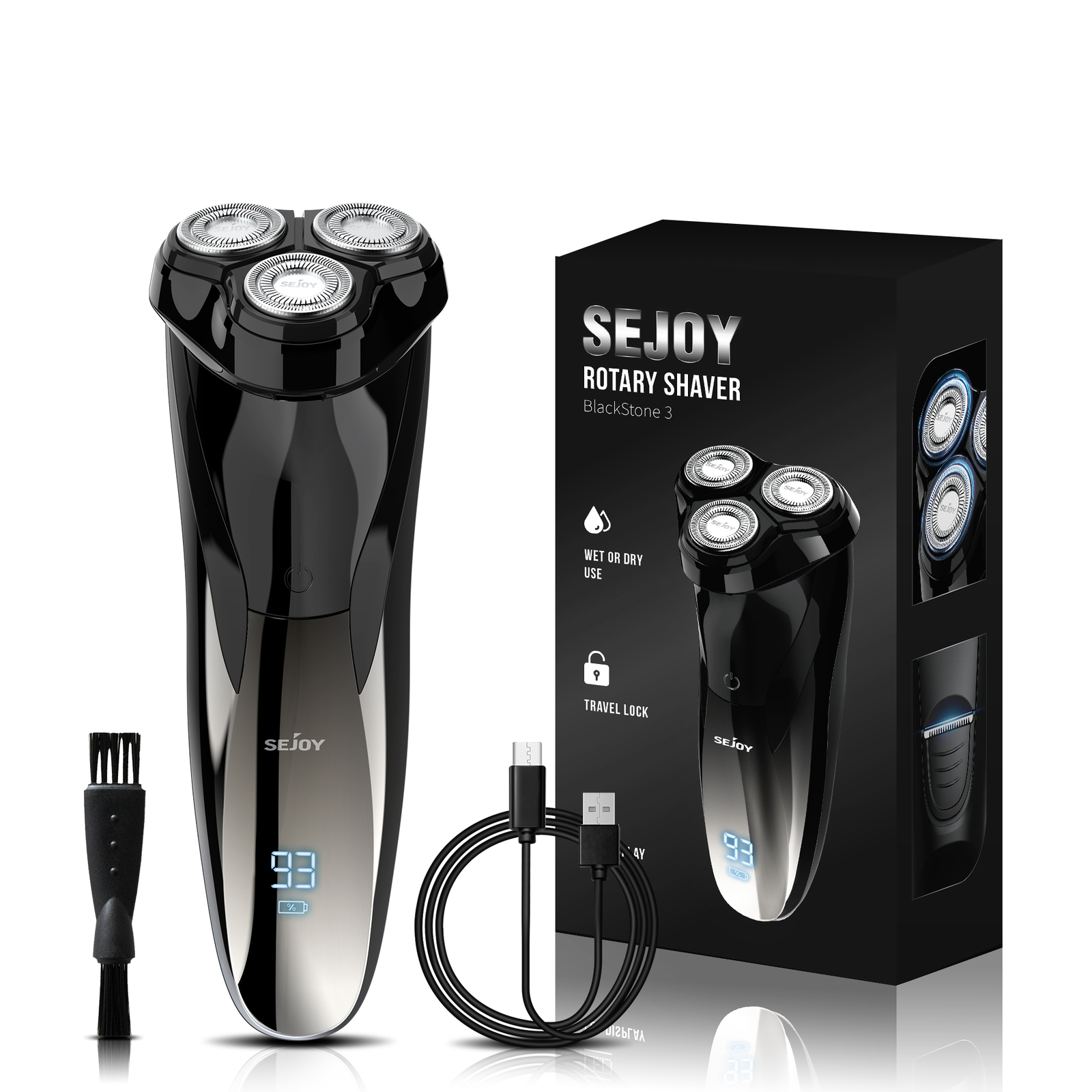 Buy SEJOY 3D Electric Shaver Wet &Dry Rotary Shavers Pop-up Trimmer ...