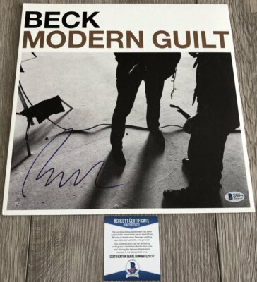 BECK HANSEN SIGNED AUTOGRAPH MODERN GUILT VINYL RECORD ALBUM w/PROOF ...
