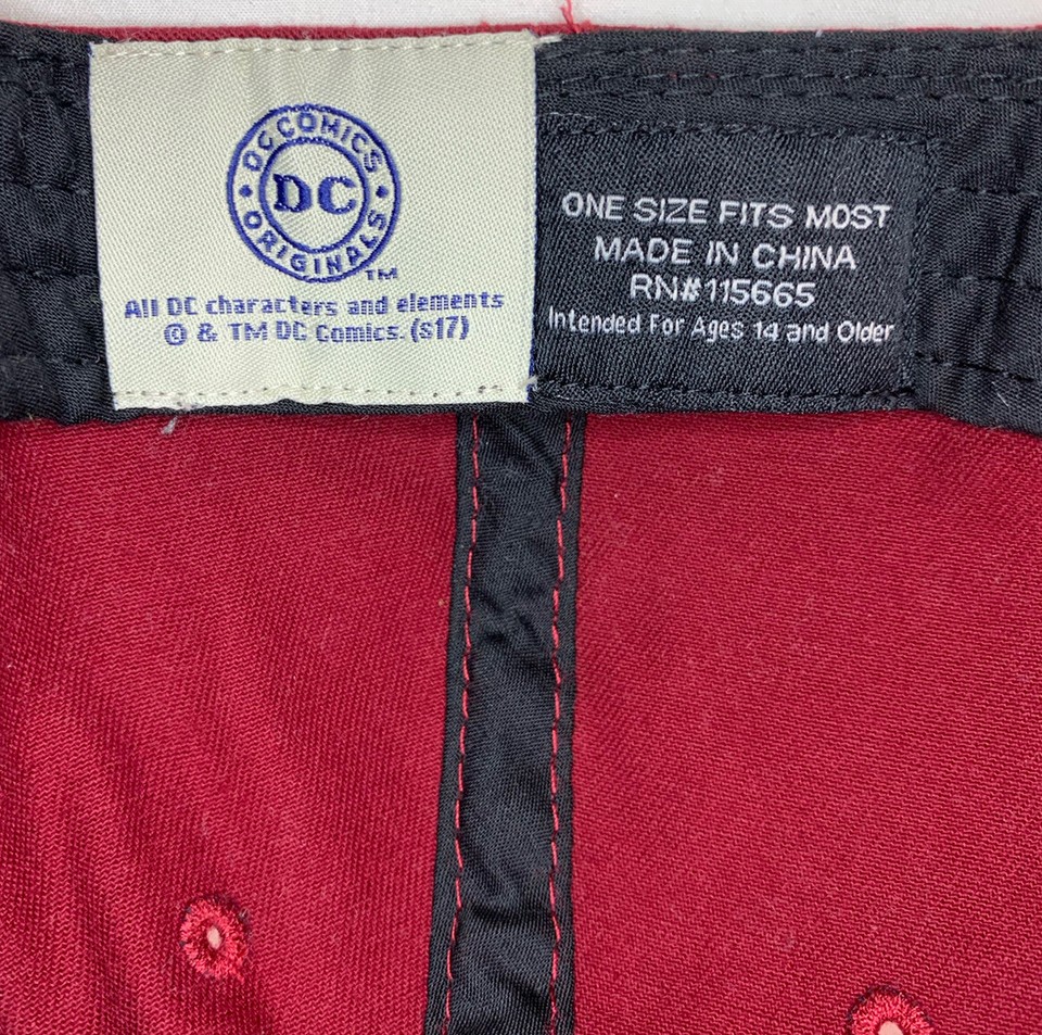 DC Comics The Flash Hat Adjustable Snapback Justice League Cap Rare ...