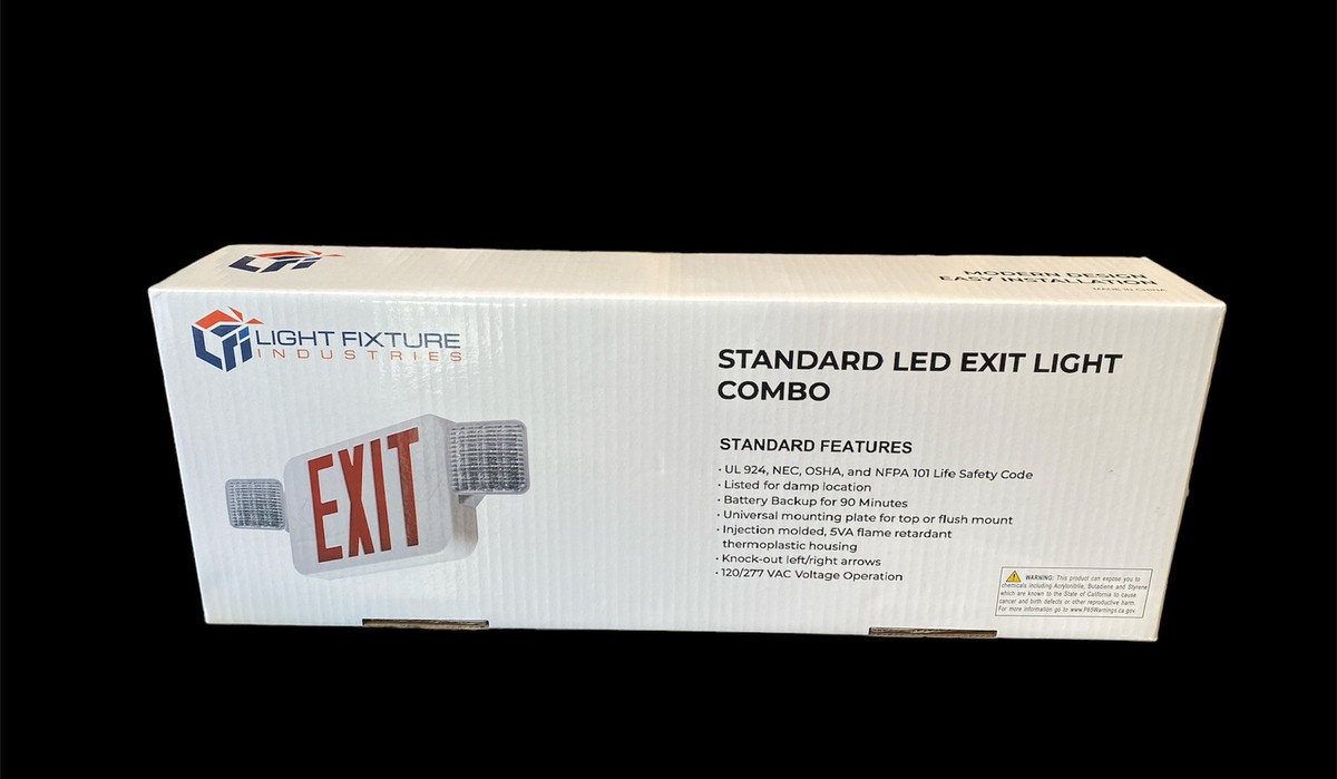 Lfi Lights Led Exit Emergency Light Compact Fire Emergency Exit Sign