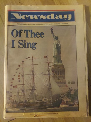LONG ISLAND NEWSDAY JULY 4, 1986 OF THEE I SING..COMPLETE NEWSPAPER 112 ...