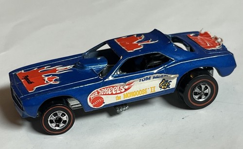 Hot Wheels Redline MONGOOSE 2 1973 Blue Enamel 6969 EMPLOYEE CAR! READ ...