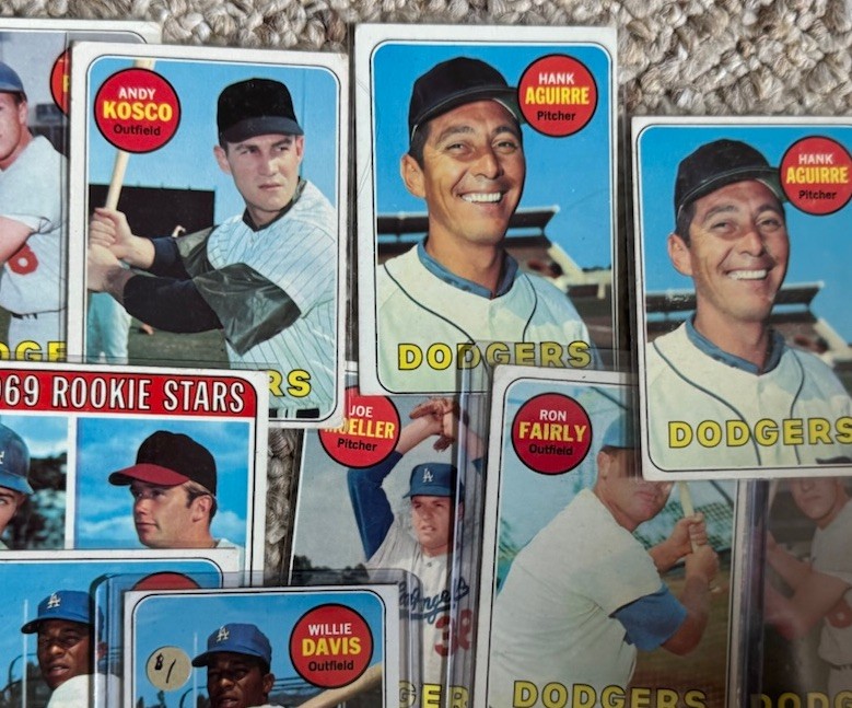 LOS ANGELES DODGERS BASEBALL CARDS ( 1969 TOPPS CARDS )( BARGAIN ...