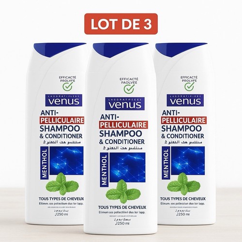 Shampoing Anti-pelliculaire Menthol - 3x250ml VENUS | eBay