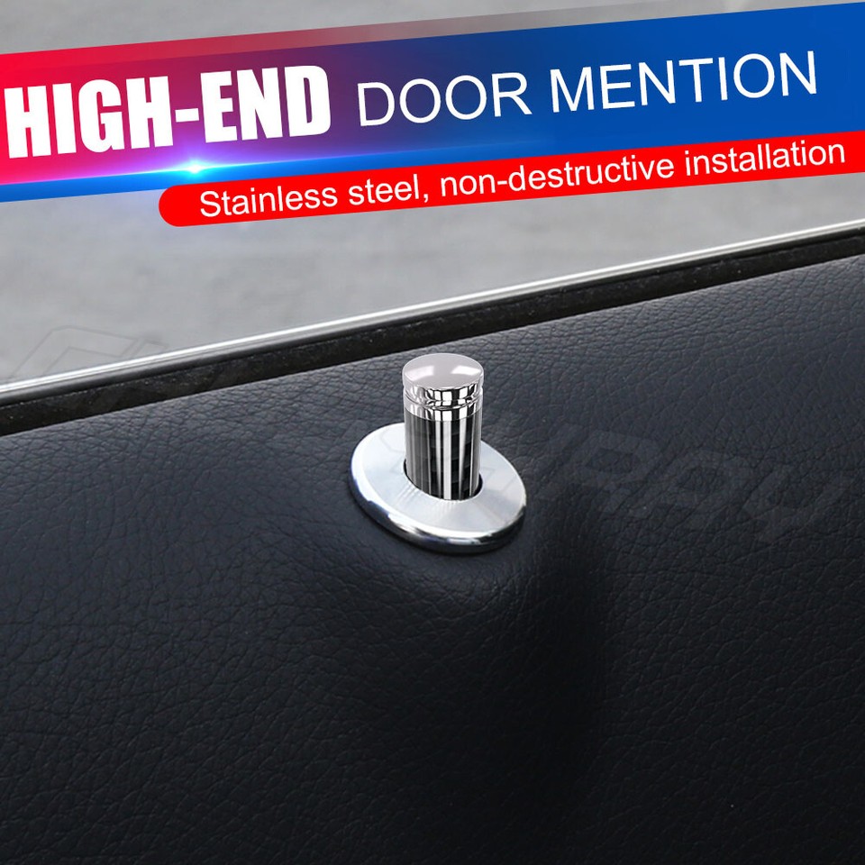4xUniversal Real Carbon Fiber Interior Door Lock Knobs Pins Handles for ...