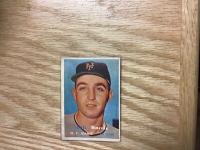 1957 Topps Baseball Gail Harris New York Giants Card #281 | eBay