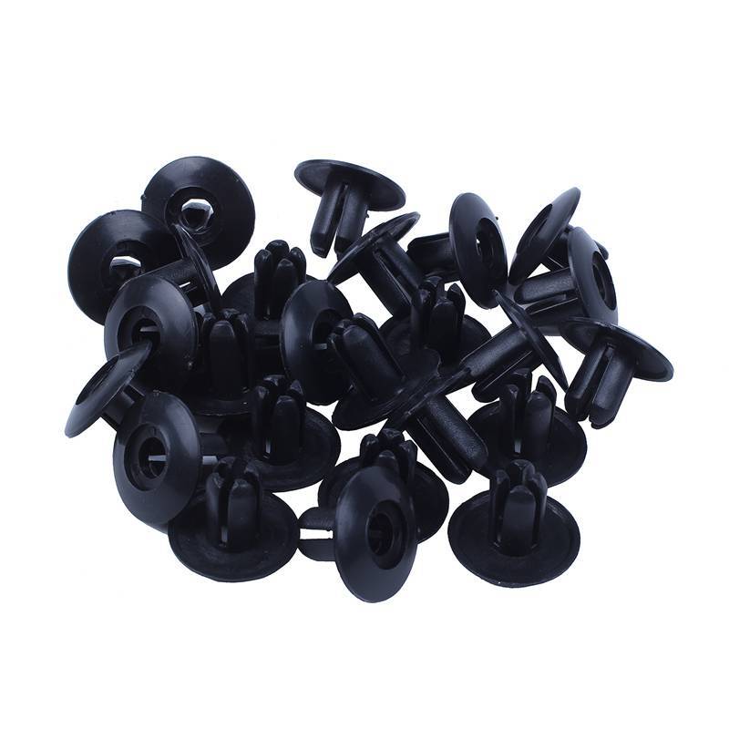 25 Pcs Plastic Push in Bumper Door Rivets Clip 8mm Hole Black W6O7 | eBay