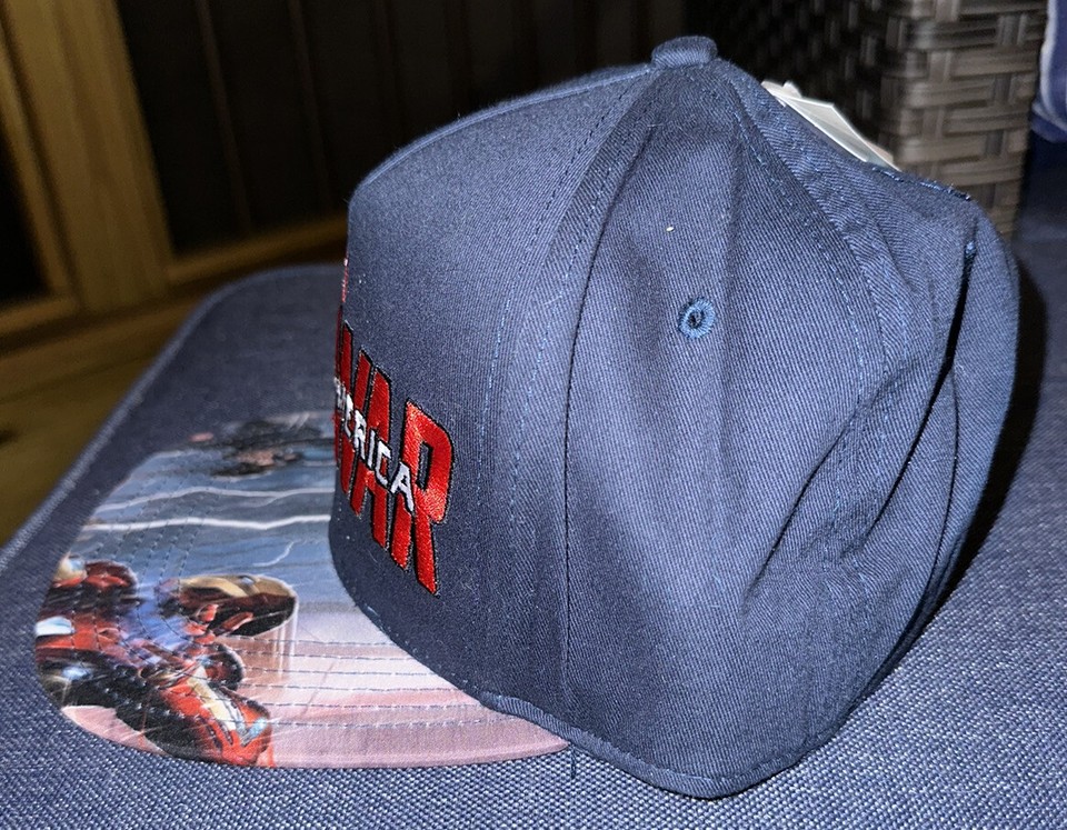 Marvel Civil War Captain America Iron Man Avengers Snapback Hat one ...