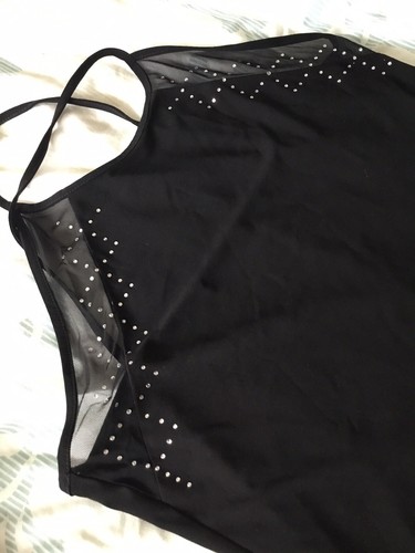 LADIES BLACK EVENING TOP X OVER BACK SIZE 12/14 | eBay UK