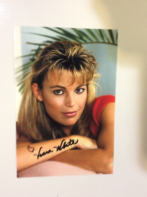 Vanna White Autographed Hand Signed 4x6 Photo - Wheel of Fortune - Nice ...