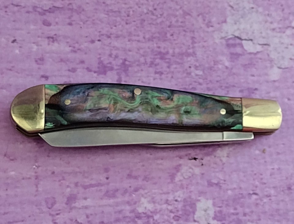 Stauer Mother of Pearl Trappers Pocket Knife Hunting Folding 2 Blade ...