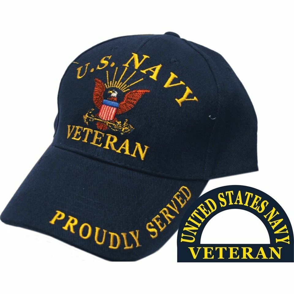 U.S NAVY VETERAN HAT BALLCAP OFFICIAL LICENSED NAVY PRODUCT PROUDLY ...
