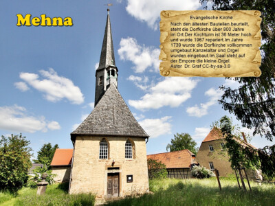 Mehna Evang.Kirche Thüringen 1360 | eBay.de