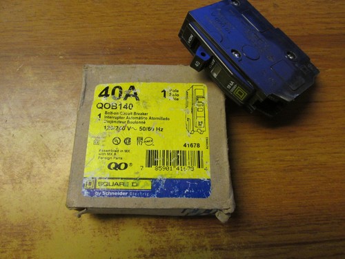 NIB. Square D Circuit Breaker 1P, 40A, Cat# QOB140 ... L-85P | eBay