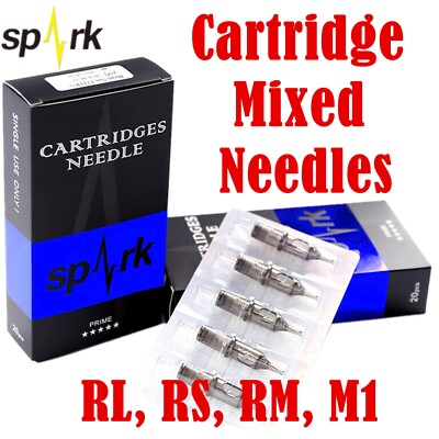 50PCS Tattoo Cartridge Mix Needles Mixed Combo Assorted Styles: RL, RS ...