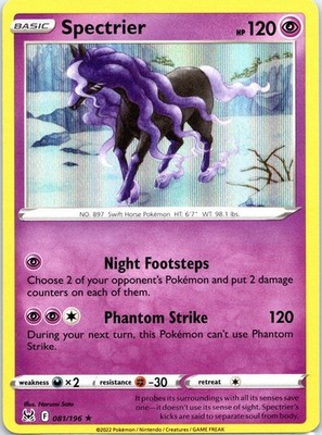 Pokemon - Spectrier - 081/196 - Holo Rare - Lost Origin -NM | eBay