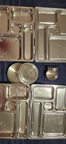 2 PlanetBox Rover Stainless Steel Lunch Box 5 Compart Bento + 1 S ...