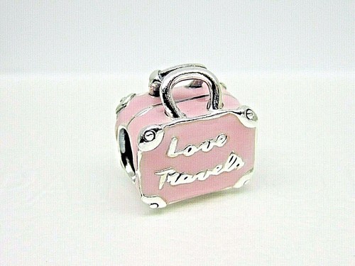 Authentic S925 Silver PANDORA Pink Travel Bag Charm 798063EN124 for ...