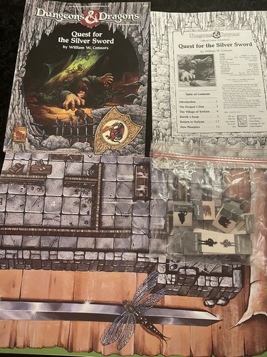 VTG D&D Quest For The Silver Sword Module Map 9342 Dungeons & Dragons ...