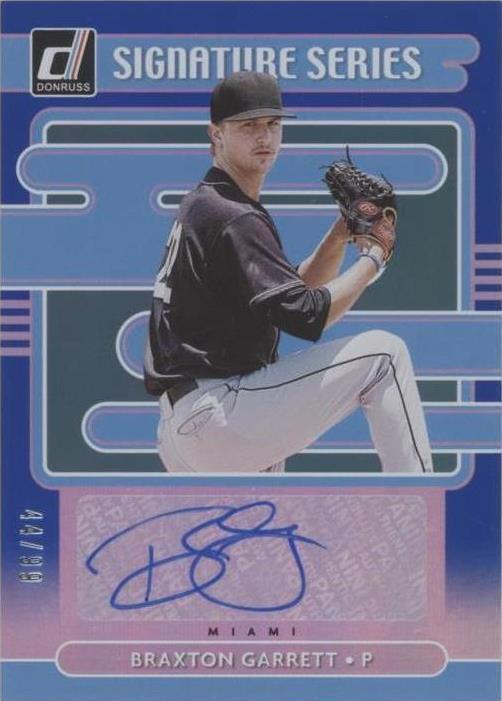 2021 Panini Donruss - Signature Series Braxton Garrett #SS-BG Blue /99 ...