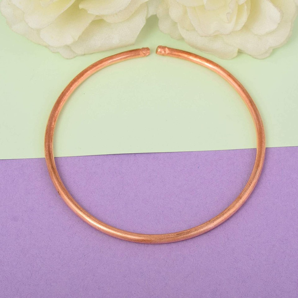 Pure Copper Adjustable Anklet Slim Kada For healing purposes for Men ...