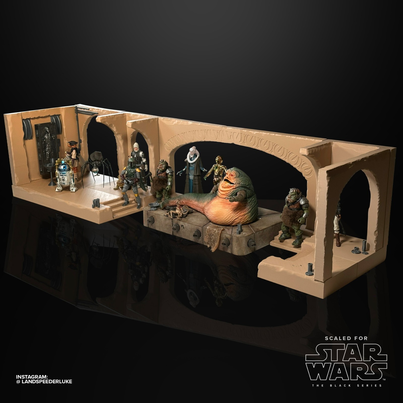 Jabba's Palace Diorama (Small Size) for 3.75 IN (1:18) Figures (Un ...