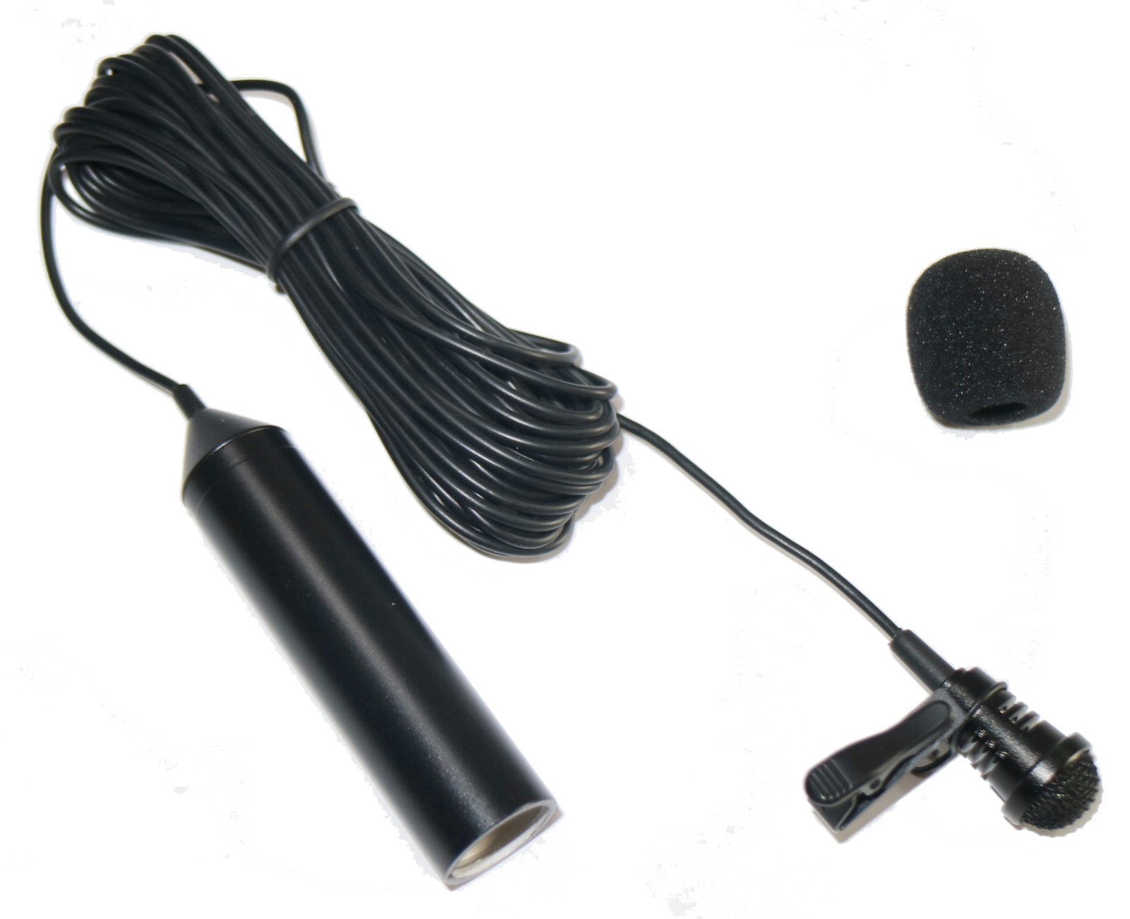 XLR 3-Pin Phantom Power Lavalier Omnidirctional Microphone Lapel Clips ...