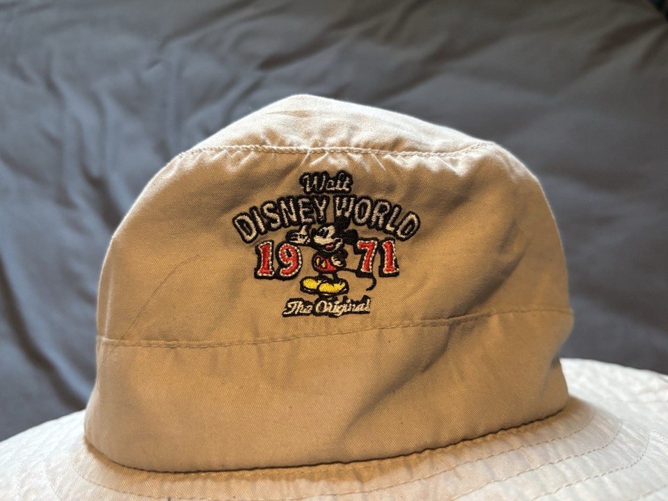 Walt Disney World Safari Boonie Hat Mens Beige Mickey Mouse Bucket Sun ...