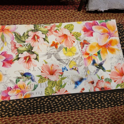 Michel Design Works hummingbird plumeria spring floral table runner 56 ...