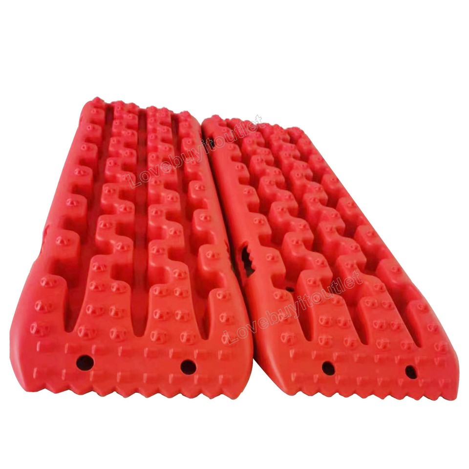 2x AUTO Recovery Traction Boards Tire Ladder 4WD Recovery Mat for 4X4 ...