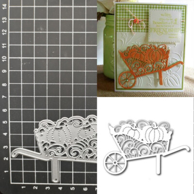 Wheelbarrow Metal Cutting Dies Scrapbooking Stencils Paper Card Crafts ...
