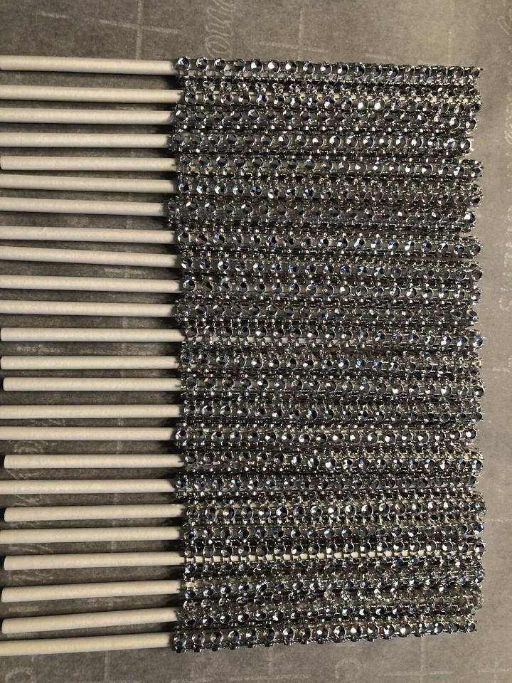 12 Bling Cake Pop Sticks - 6 Inch Rhinestone Covered Treat Sticks | eBay