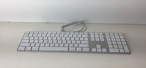 Apple A1243 USB Wired Standard Keyboard White/Silver - For Parts | eBay