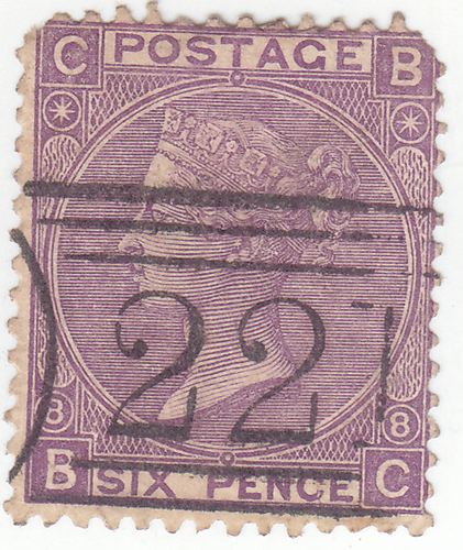Scott # 51a, plate 8 - 6p Red Violet - Queen Victoria - Used - SCV $135 ...