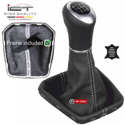 ICT leather gear shift knob gaiter boot for VW T6.1 Multivan stitch ...